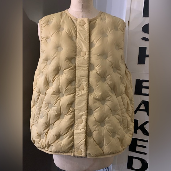 Masai | Jackets & Coats | Nwt Masai Tan Puffer Vest Waist Jacket Down ...
